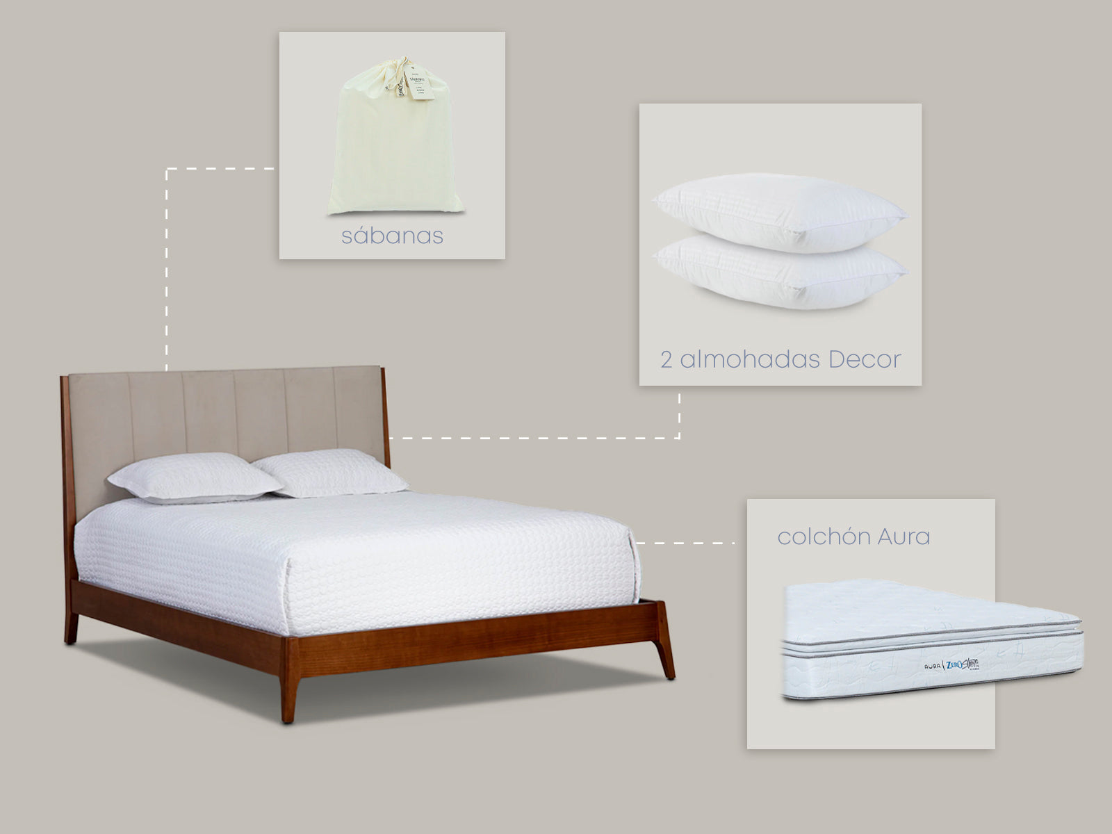 Set Dormitorio Milo Queen